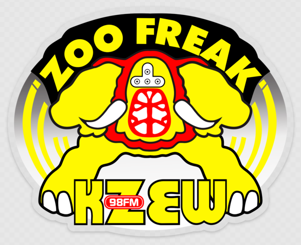 98 KZEW ZOO FREAK Radio Sticker Reproduction Classic Rock Decal ...